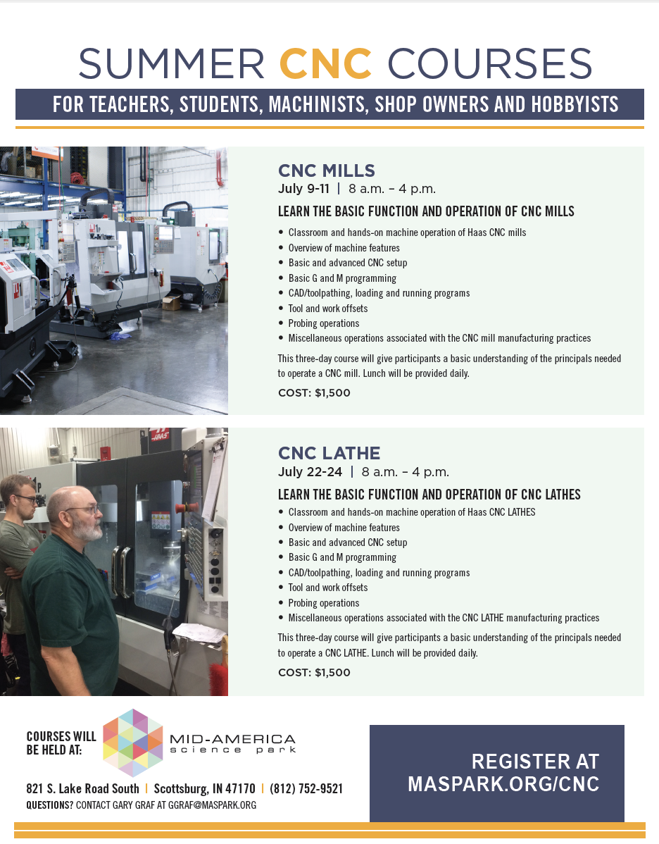 CNC Courses – July 2019